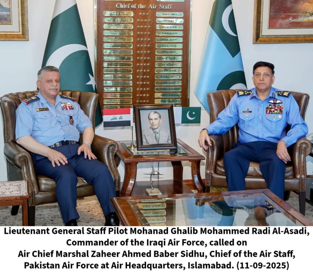 Iraqi Air Force Chief Meets PAF ACM to Boost Ties